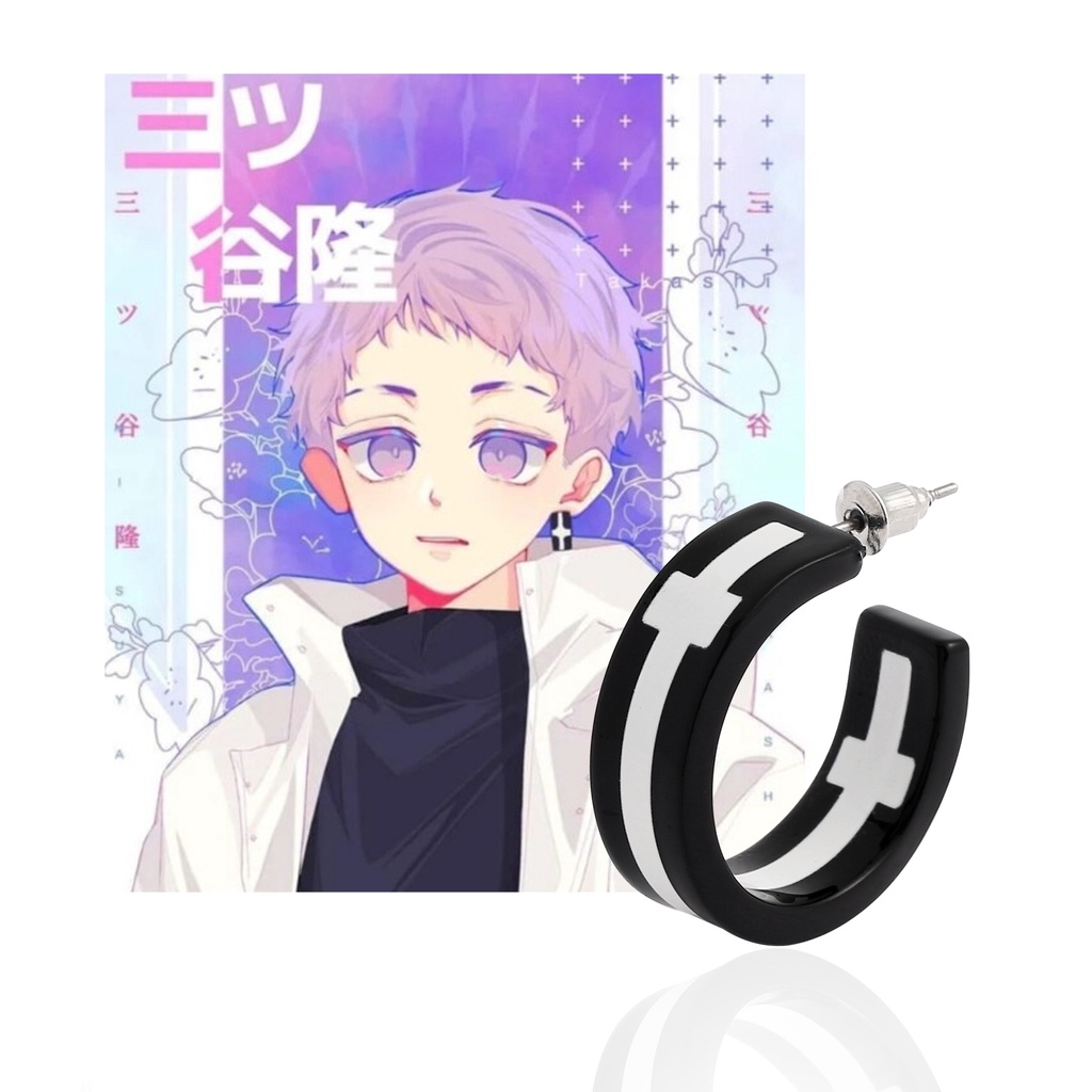 Anime Tokyo Revengers Earrings Takashi Mitsuya Cartoon Character ...