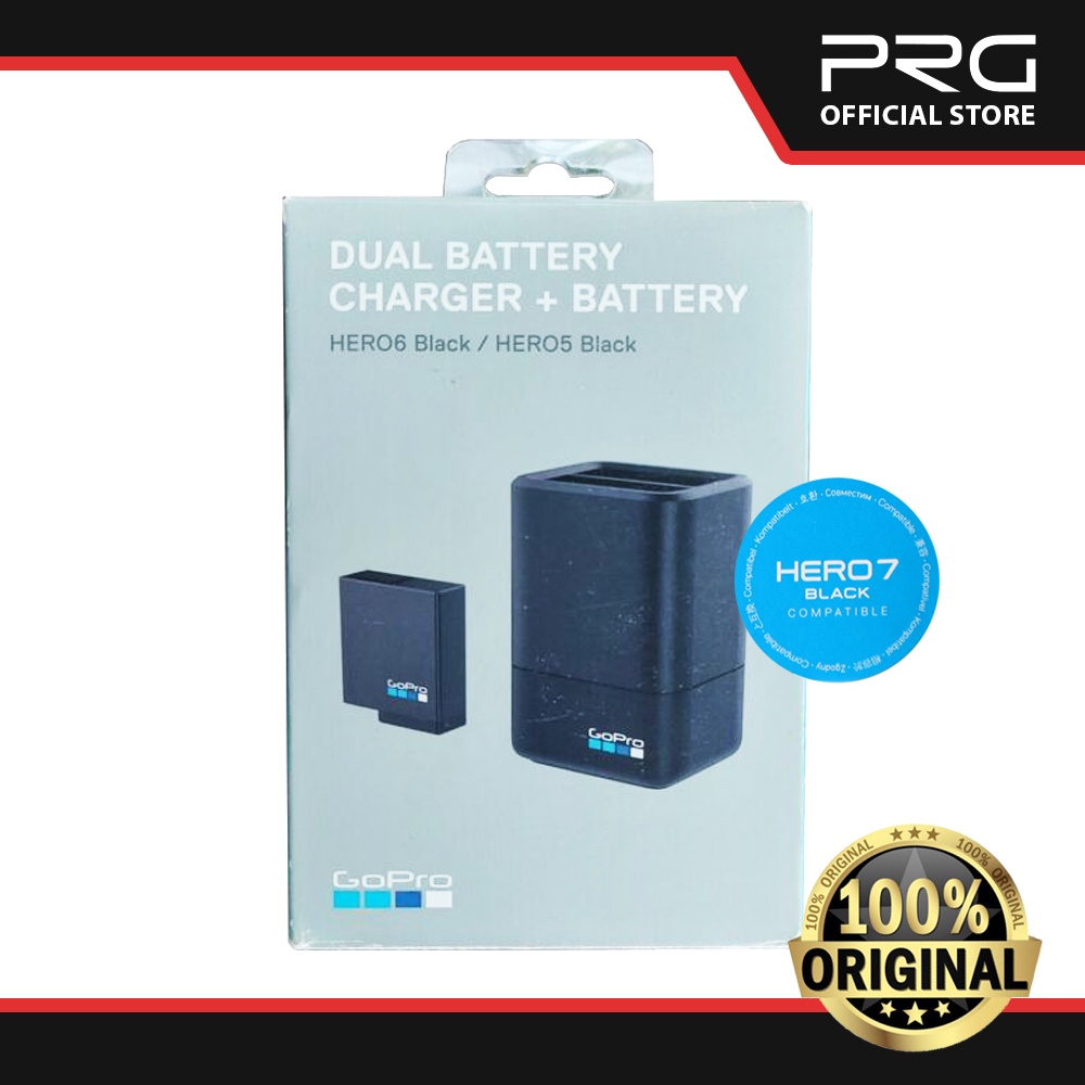 GoPro Dual Battery Charger + Battery for Hero 8/7/6/5 Black | Shopee ...