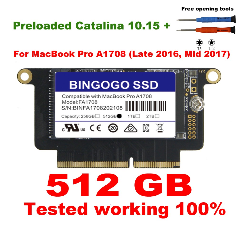 NEW 256GB 512GB 1TB SSD For Macbook Pro 13" 13.3" A1708 Late 2016 Mid ...
