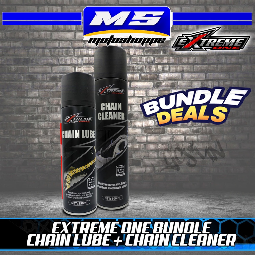 BUNDLE DEAL EXTREME ONE CHAIN LUBE + CHAIN CLEANER - MOTOSHOPPE ...