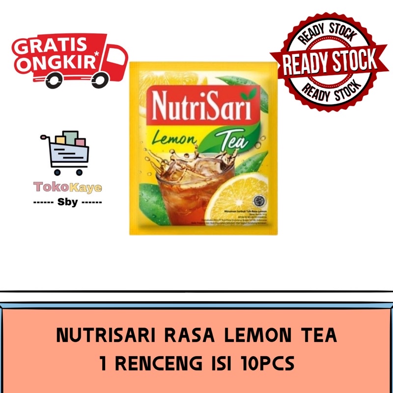 Nutrisari Lemon Tea 1 renceng Contents 10 pcs | Shopee Philippines