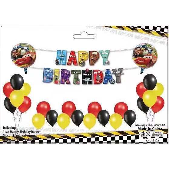 39in1 Cars Balloon Set / Cars Foils Balloons Set / Car Letter Banner ...