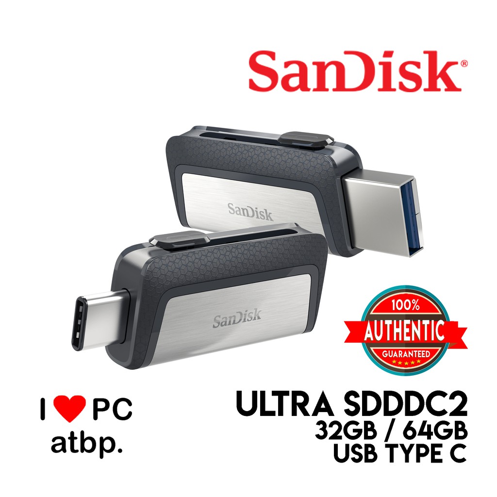Sandisk Ultra OTG 32/64GB Type C Dual Drive USB 3.1 (SDDDC2) | Shopee ...