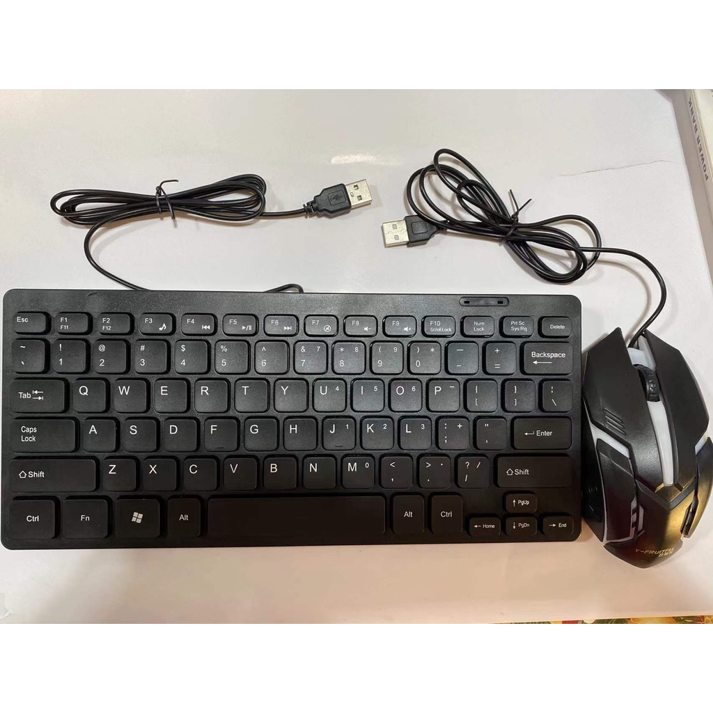 UNIVERSAL Multimedia MINI KEYBOARD USB Wired keyboard with wired mouse ...