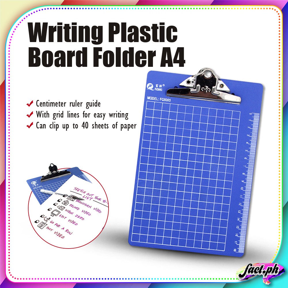 Writing Plastic Board Folder (A4 SIZE) | Shopee Philippines