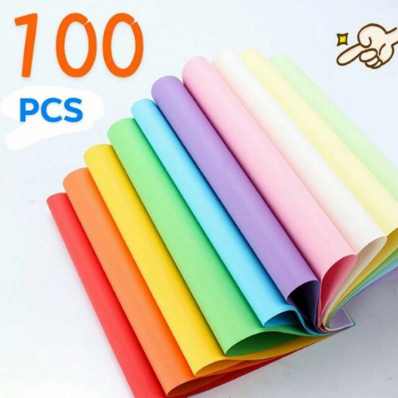 100PCS Colored Paper A4 Size Shopee Philippines