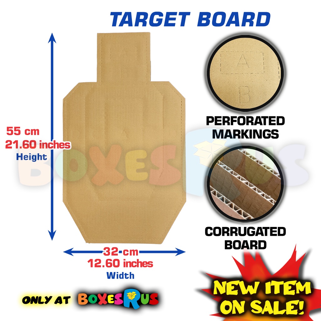 Target Board USPA board For Shooting Corrugated Cardboard by Boxes R Us ...