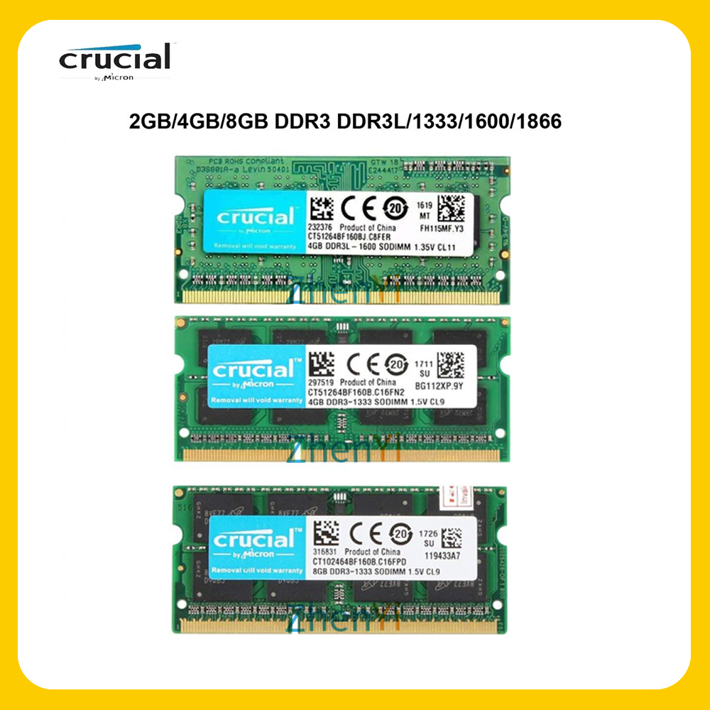 ☆NEW Stock Crucial 2GB/4GB/8GB/PC3L/PC3-10600S/12800S/14900S/DDR3L/DDR3-1333Mhz/1600Mhz/1866Mhz ...
