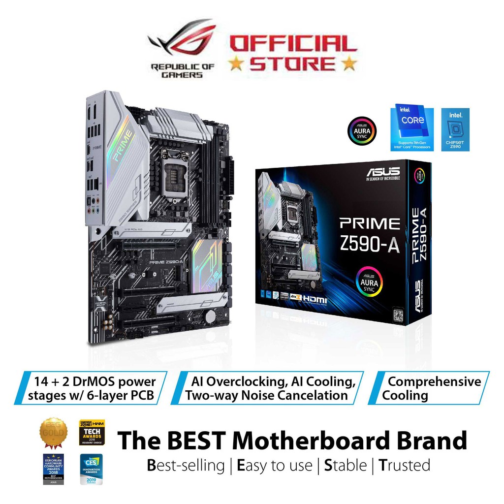 Asus Prime Z590-A Intel Z590 (LGA 1200) ATX Motherboard | Shopee ...