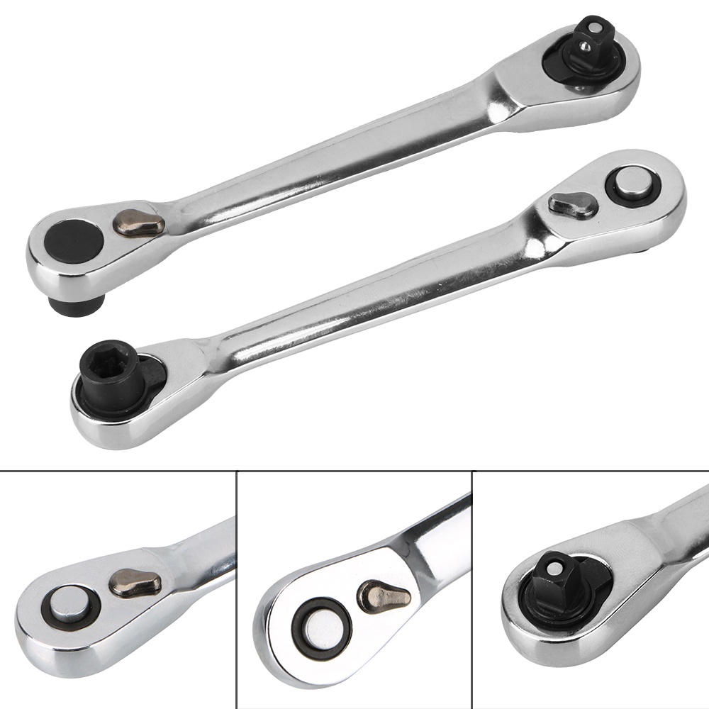 Socket Ratchet Wrench Bit Tool Contain Ratchet Handle Wrench Double ...