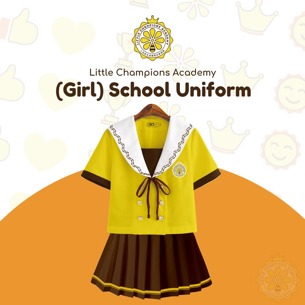 Little Champions School Uniform (Girl Set) | Shopee Philippines