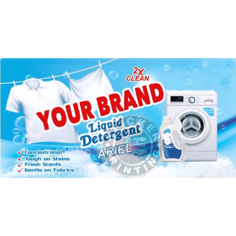CUSTOMIZED STICKER LABEL FOR LIQUID DETERGENT 15PCS. | Shopee Philippines