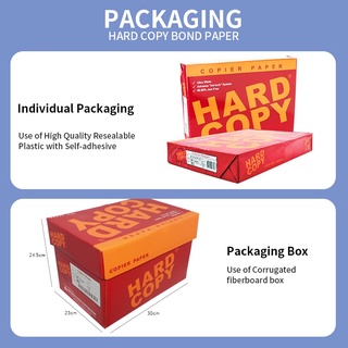 HARD COPY BOND PAPER SUB20/70gsm 500 sheets long short and A4 | Shopee ...