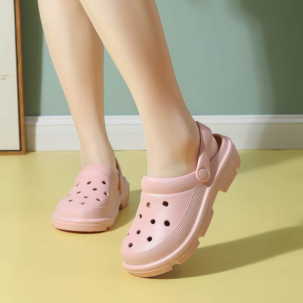 KOREAN MUFFIN HIGH CROCS FOR WOMEN WITH JIBBITS 36-40 | Shopee Philippines