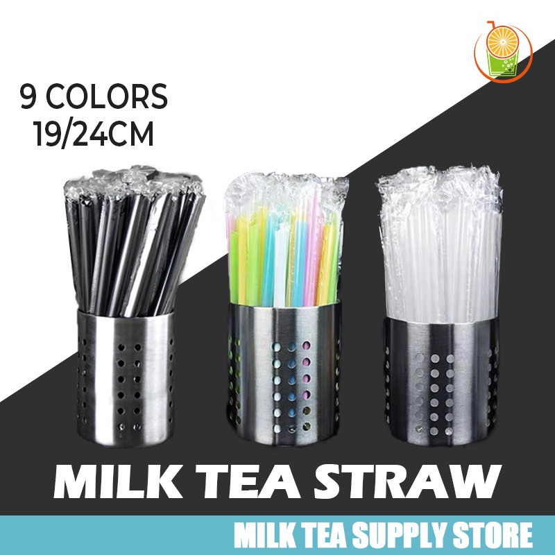 100pcs Boba Straw/Milk Tea Straw Individual Wrapped Pearl Straw ...