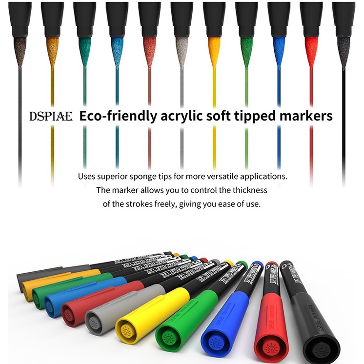 DSPIAE Soft Tipped Markers | Shopee Philippines