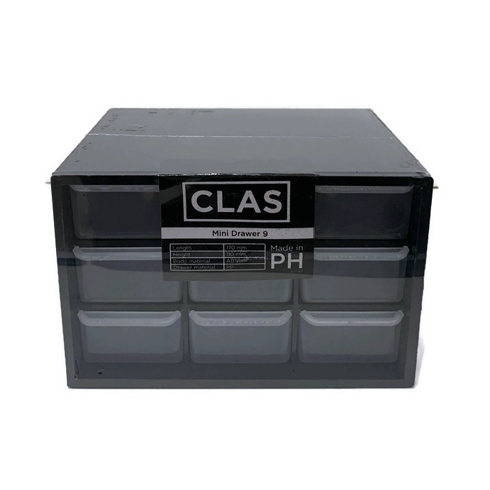 Clas 9 Drawers Mini Plastic Storage Box Organizer - Assorted Colors ...