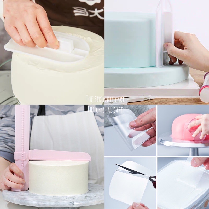 Cake Icing Smoother Edge Smoother Transparent Plastic | Shopee Philippines