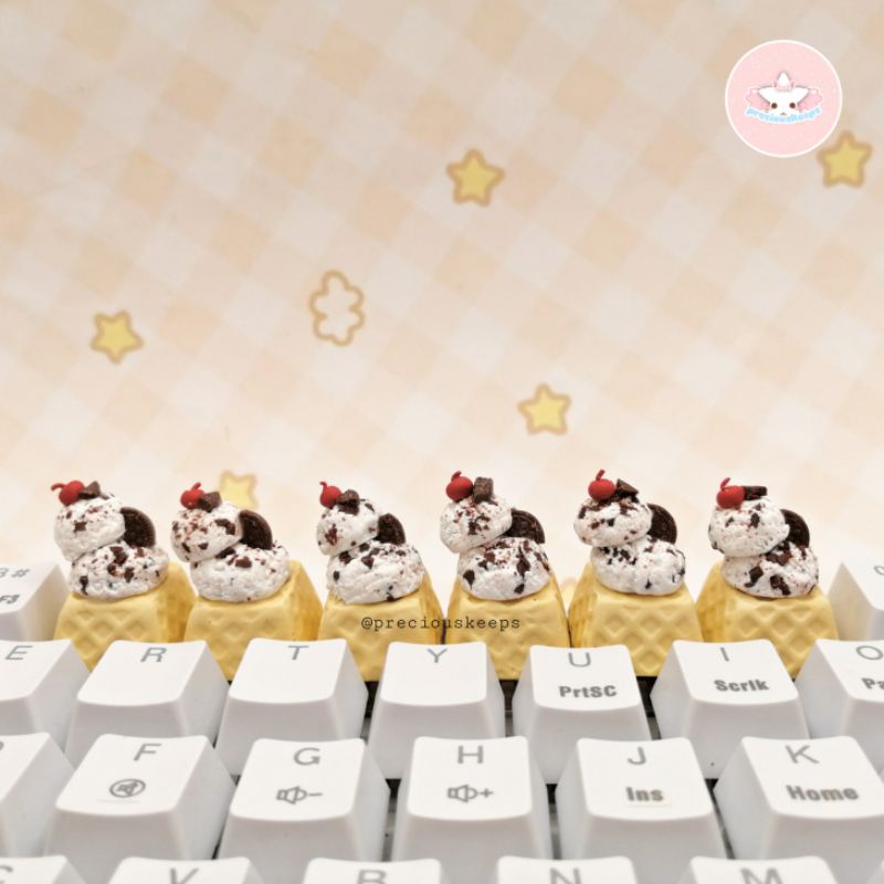 Cookies and cream ice cream artisan keycaps | Shopee Philippines