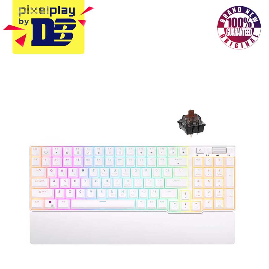 ROYAL KLUDGE RK96 Tri-Mode RGB 96 Keys Hot Swappable Mechanical ...