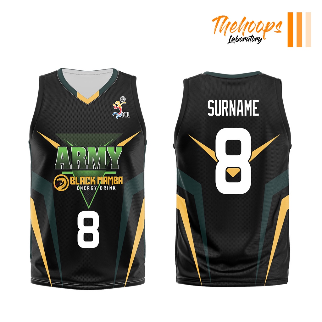 THL X Pacifictown-Army Black Mamba 2022 Energy Drink Full Sublimation Volleyball Jersey | Shopee ...