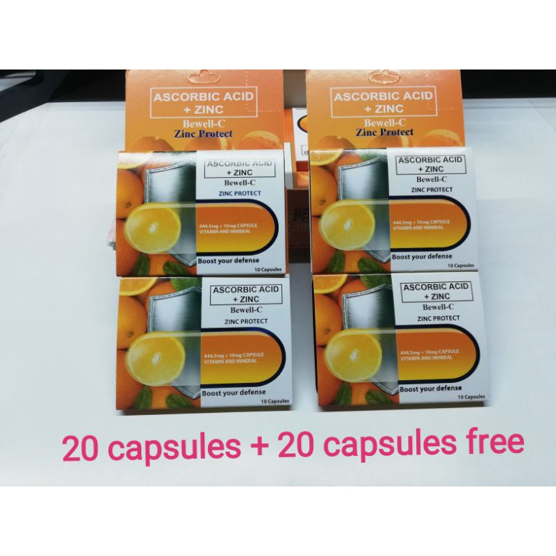 bewell zinc protect 20 capsule + 20 capsules free | Shopee Philippines