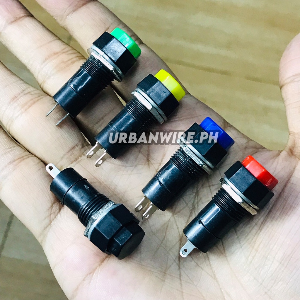 2Pin SPST OFF-(ON) N/O Momentary Octagon Shaped Push Button Switch ...