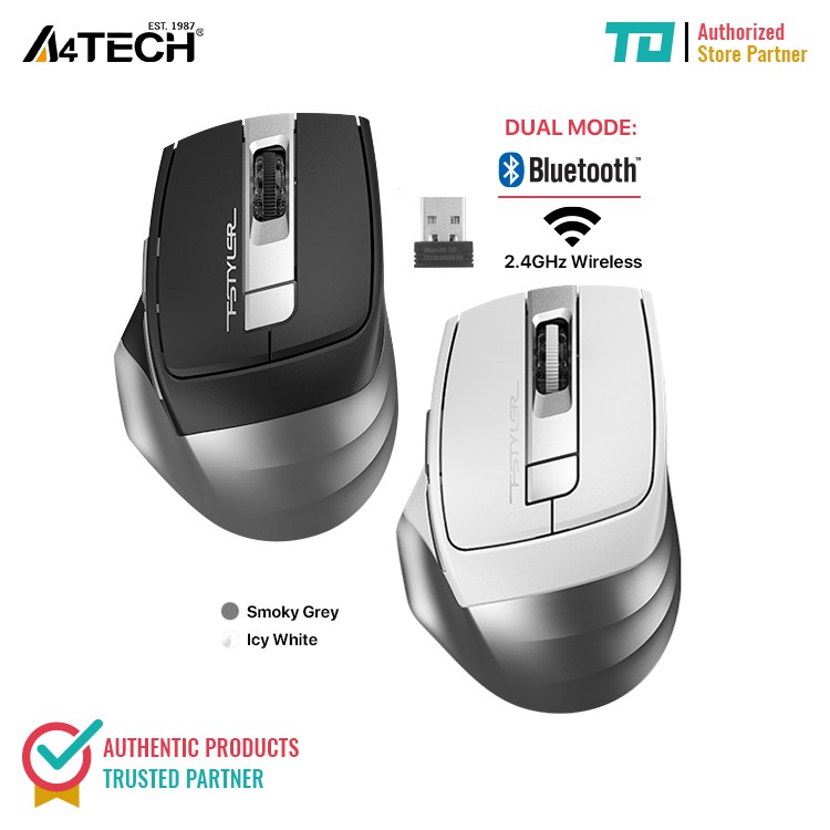 A4Tech Fstyler FB35 Bluetooth and 2.4G Wireless Mouse for Windows ...