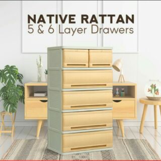 ZOOEY - NATIVE RATTAN DRAWER 5 LAYER ( FREE DELIVERY WITHIN METRO ...