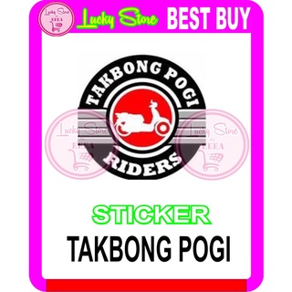 STICKERS DECALS TAKBONG POGI RIDERS | Shopee Philippines