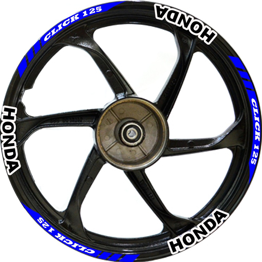 STICKERS FOR MAGS HONDA CLICK 125 MAGS OR RIM (PAIR FRONT AND REAR ...