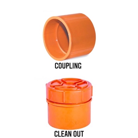 PVC Orange Fittings(Coupling & Clean Out 2”,3”,4”) | Shopee Philippines