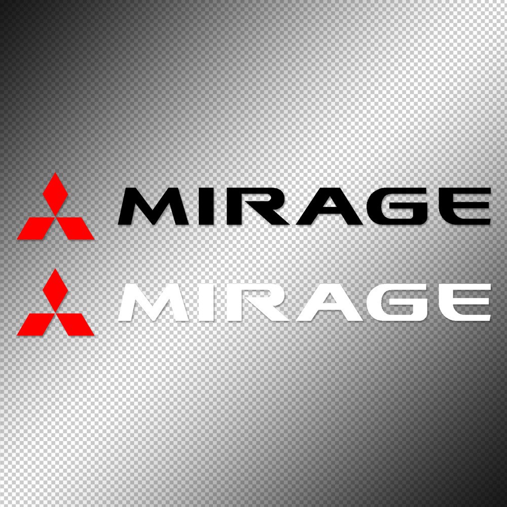 Stickers | (2) Mitsubishi Mirage | Weather proof die-cut decals | 6 ...