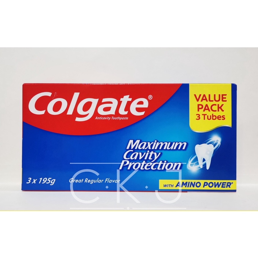 Colgate Great Regular Toothpaste 3 x 195g VALUE PACK | Shopee Philippines