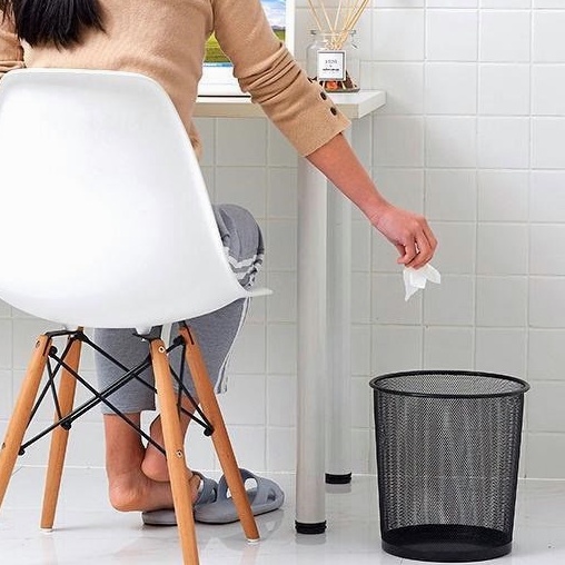 Large Wire Mesh Trash Can Bedroom Hotel Coffee Table Trash Can | Shopee ...