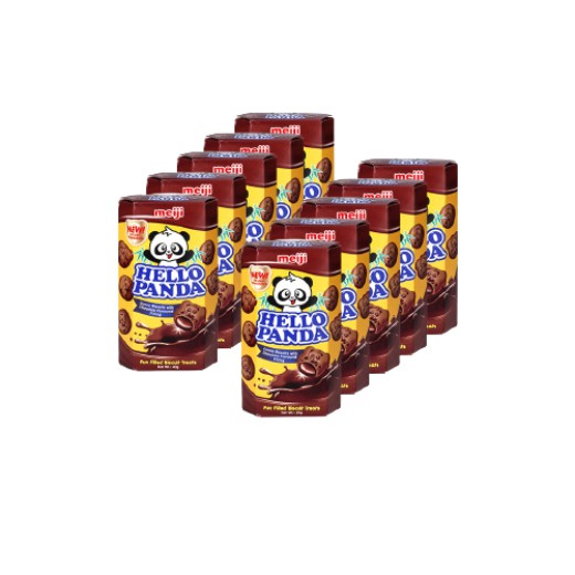 Meiji Hello Panda Double Chocolate 43g Set of 10 | Shopee Philippines