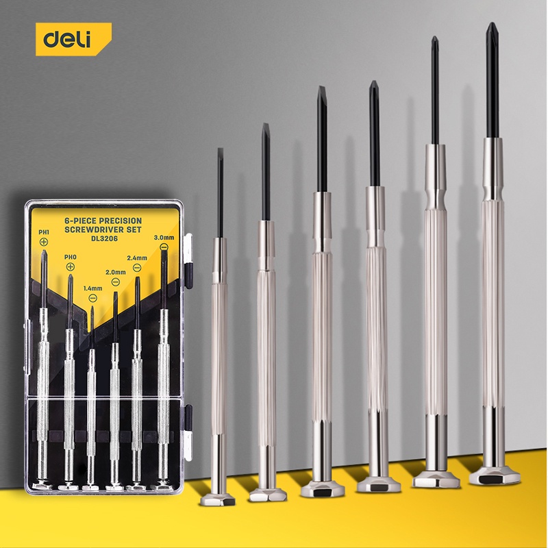 Deli 6Pcs Precision Mini Screwdriver Set Hand Tools For Watches/Glasses ...