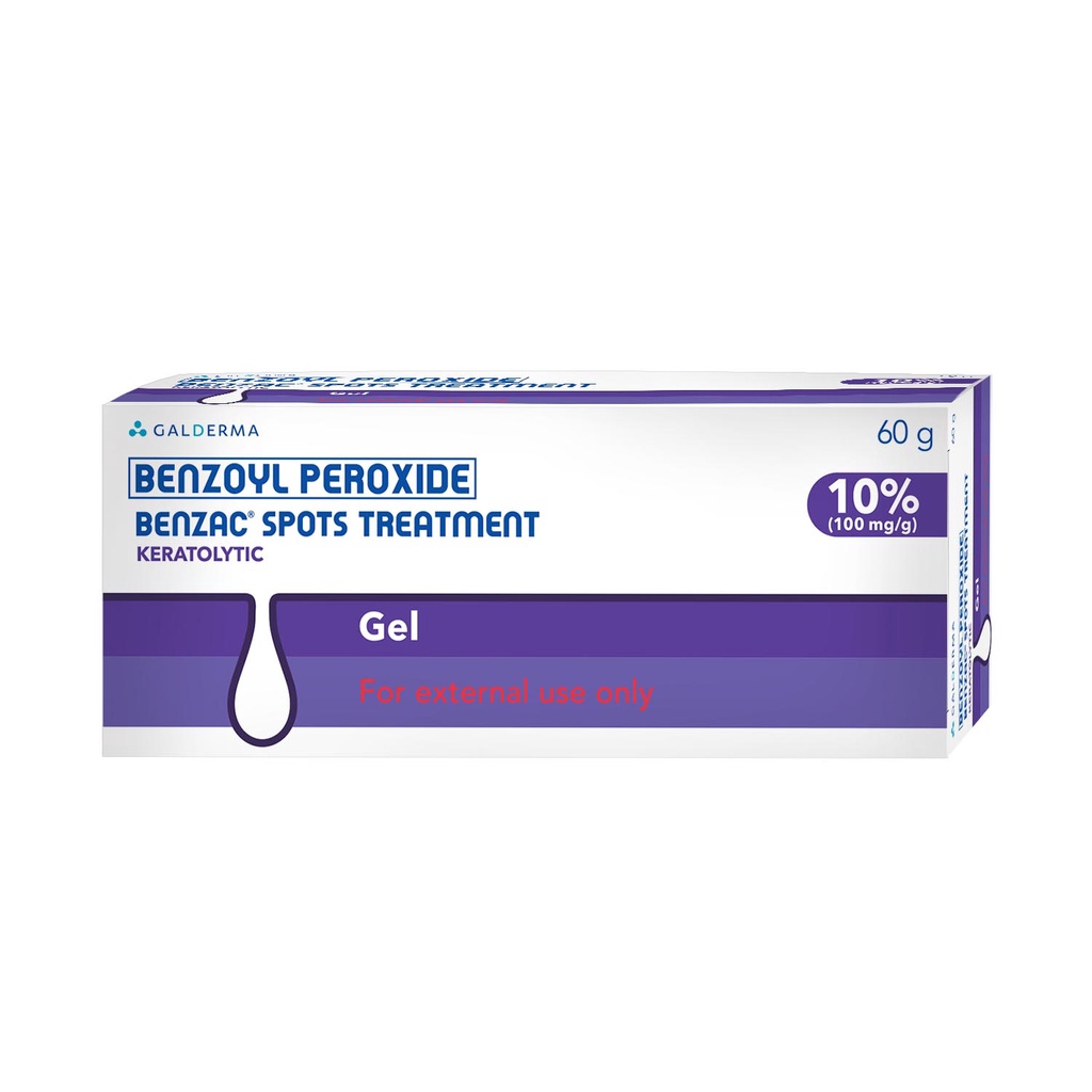 Benzac Benzoyl Peroxide Spots Treatment Gel 10% 60gm [Anti-Acne ...