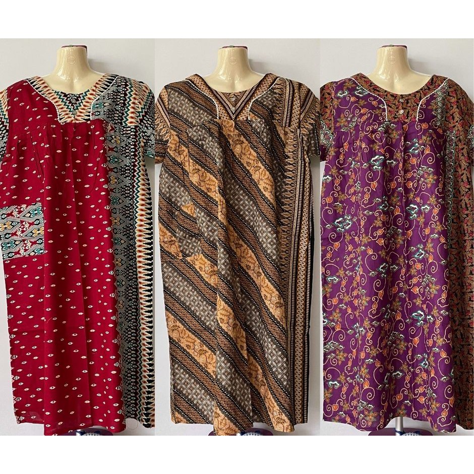 XL-3XL COTTON Batik Pambahay Daster Dress Y (Cloudy-Empress-Slantdecor ...