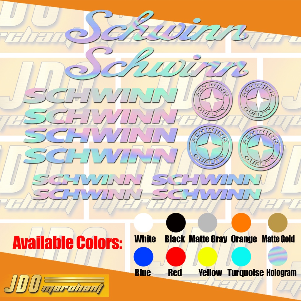 Schwinn Vinyl Stickers Decals set 2 | Shopee Philippines