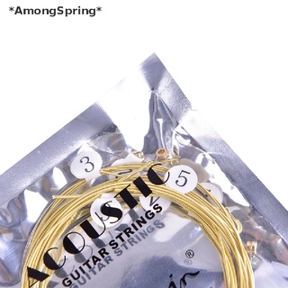 AmongSpring> 6pcs/set Universal Acoustic Guitar String Brass Hexagonal ...