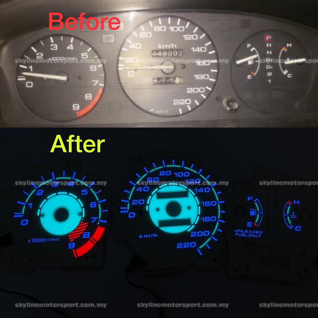 Honda Civic EK 1996-1998 EL Meter Panel Accessories White Face - Auto ...