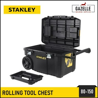 Stanley Essential 50L Chest with Metal Latches with Wheels Rolling Tool ...