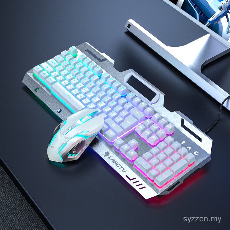 LED Colorful light Backlight Gaming Keyboard Mechanical Feeling Metal ...