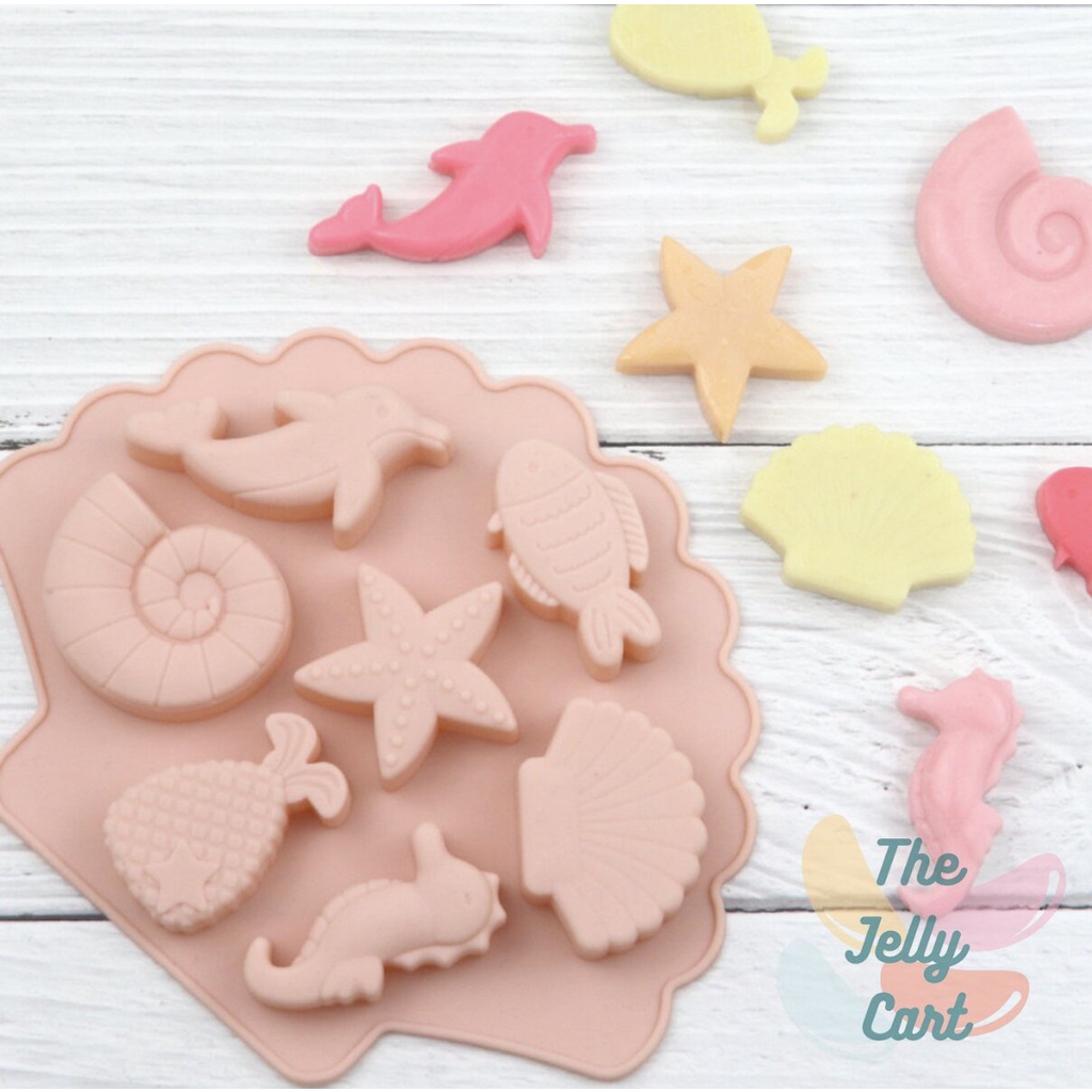 Sea Creatures Silicone Molder Fondant Baking Cake Chocolate Resin DIY ...