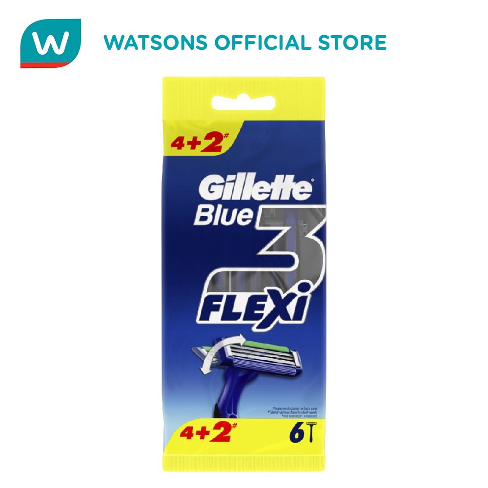 Gillette Blue 3 Flexi Razor 4PLUS2 Pack | Shopee Philippines