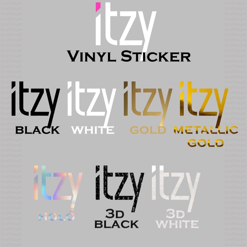 kraftitaph iTZY Logo Vinyl Stickers | Kpop Midzy | Waterproof ...