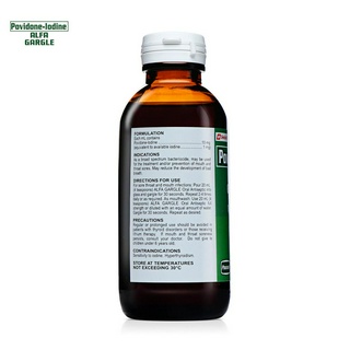 Alfa Gargle 1% Povidone Iodine Oral Antiseptic 120ml | Shopee Philippines