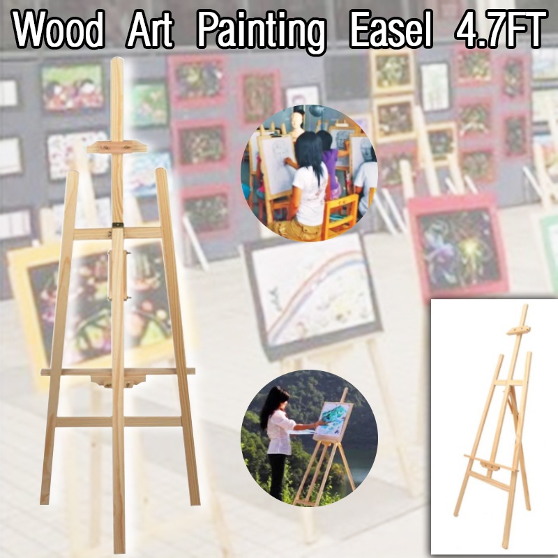 Unbranded Studio Easels 175cm Pine Wood Studio Easel - Adjustable ...