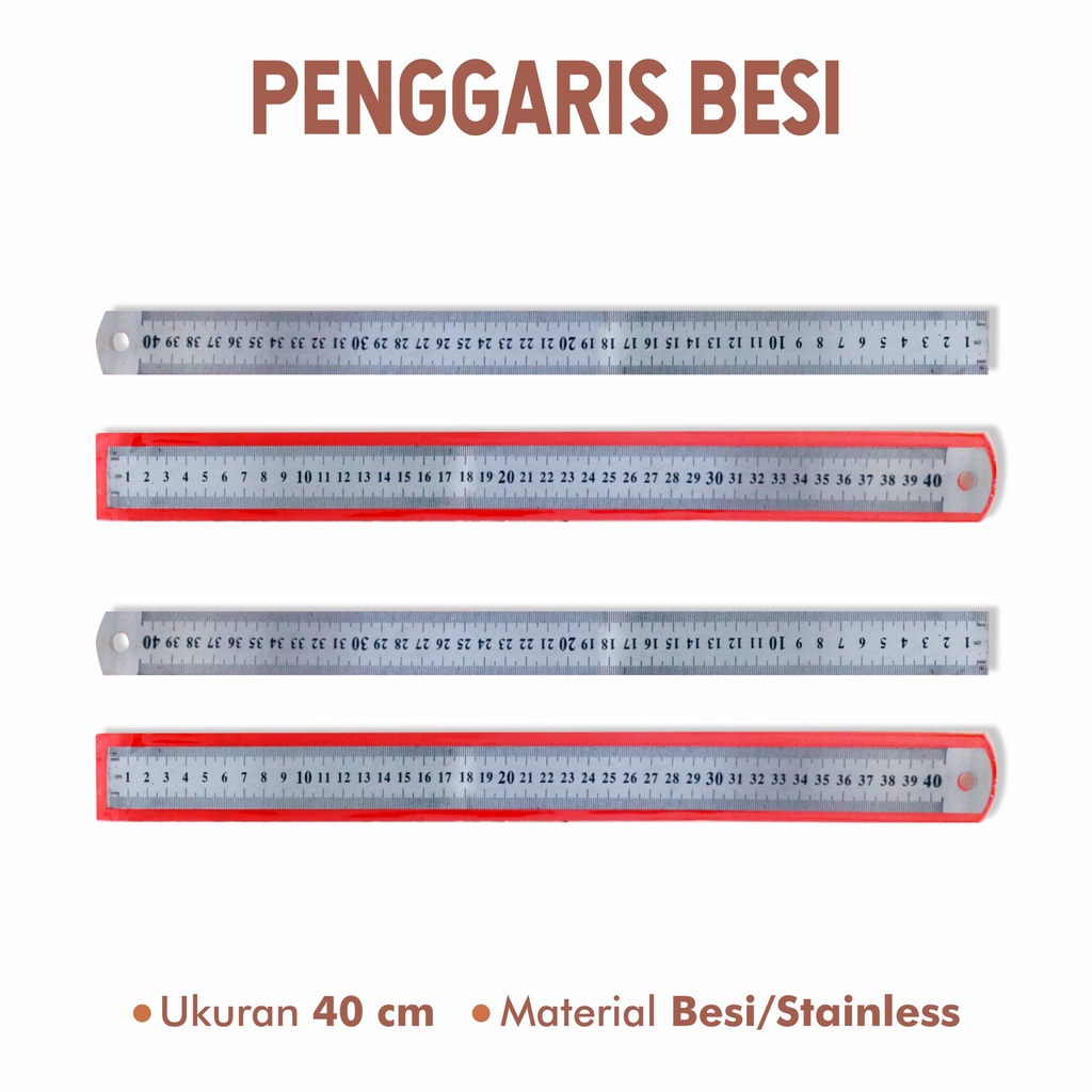 16 Inch 40 Centimeter Stainless Steel Ruler | Shopee Philippines